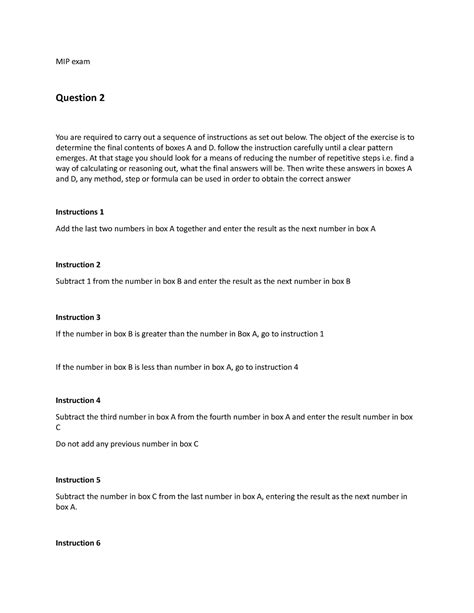 Mip Exam Mip Test2 Mip Exam Question 2 You Are Required To Carry