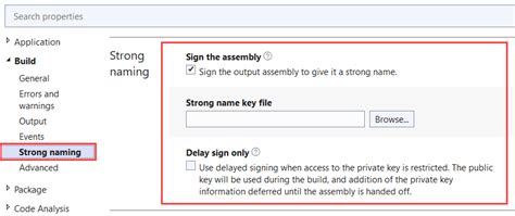 How To Sign An Assembly With A Strong Name Net Microsoft Learn