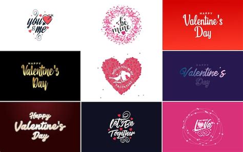 꽃 테마와 핑크색 구성표가 포함된 해피 발렌타인 데이 인사말 카드 템플릿 무료 벡터