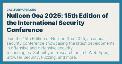 Nullcon Goa 2025 Nullcon International Security Conference And Training Goa 2025
