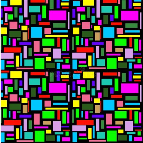 Graphic Pattern Box Cube Colorfull Art Design Stock Illustration