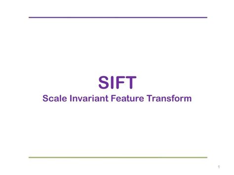 Ppt Sift Scale Invariant Feature Transform Powerpoint Presentation