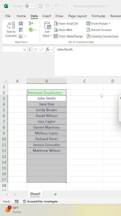 Remove Duplicate Values حذف القيم المتكرره Exceltutorial Excel Views