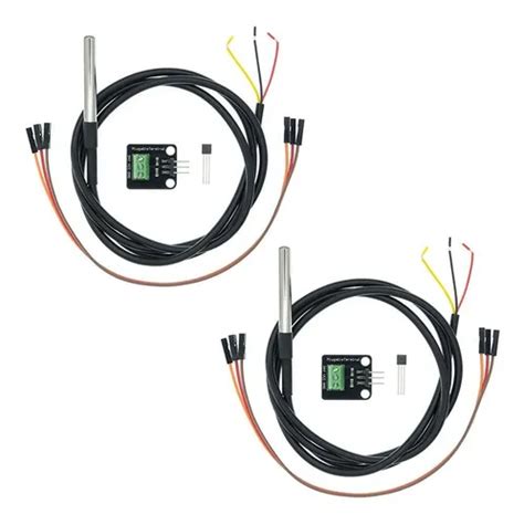 Kit De Módulo De Sensor De Temperatura Ds18b20 Con Sonda De Acero Inoxidable Impermeable To 92