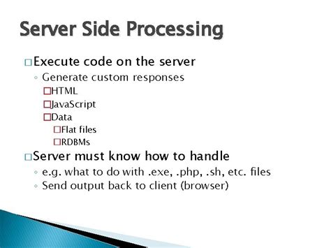 Wrapup Wrapup Learned Server Side Processing Effective Use