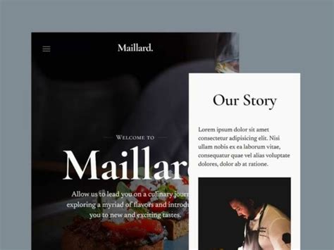 Maillard A Free Html Template For Restaurants Freebiesbug