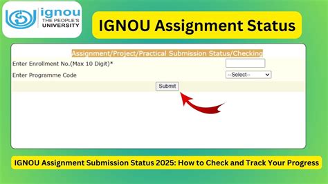 ignou assignment submission status 2025 how to check and track your