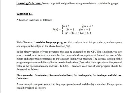 learning outcome solve computational problems using