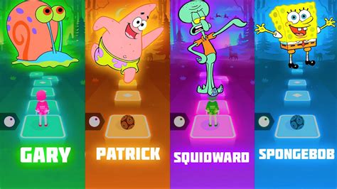 Gary Patrick Squidward Spongebob Tiles Hop Edm Rush Youtube
