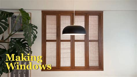Ep04 창문 인테리어🪟 창문이 못 생겼나요 재단 목재와 삼베로 창문가구문짝 만드는 방법을 확인하세요 🧐 Youtube