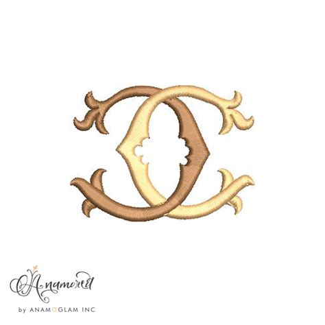 C And C Interlocking Embroidery Monogram Design Cc Anamored