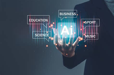 기술과 사람 개념 남자는 Ai를 사용하여 작업 Ai 학습 및 인공 지능 개념을 돕습니다 비즈니스 현대 기술 인터넷 및 네트워킹 개념 일상 생활에서의 Ai 기술 가격에 대한