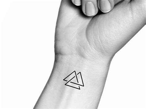 3 Triangles Temporary Tattoo Etsy Triangle Tattoos Tattoo Designs Tattoos