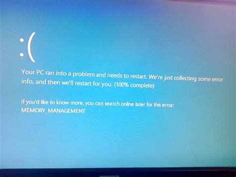 Learn New Things Memory Management Error In Windows 10 Blue Screen