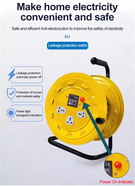 15m 30m 50m Heavy Duty Cable Reel Extension Wire 153050 Meters Power