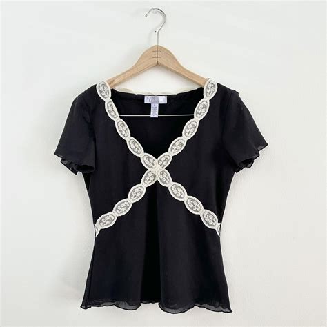 Black Mesh Lace Top🕯️ Adorable Black Mesh Top With Depop