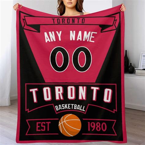 Toronto Customized Basketball Blanket Customized Name Number Blanket