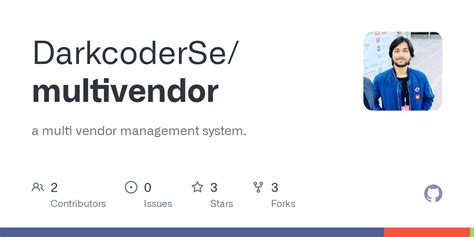 GitHub DarkcoderSe Multivendor A Multi Vendor Management System