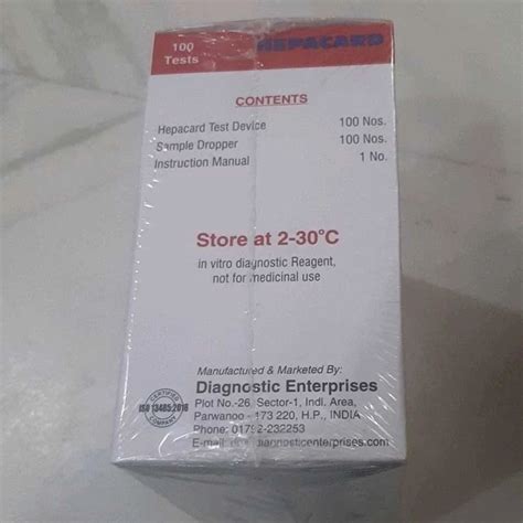 Hepacard Hbsag Rapid Test Kit At ₹ 1400box Asif Nagar Hyderabad