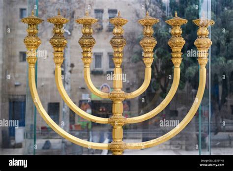 A Replica Of The Golden Temple Menorah A Seven Branched Candelabrum