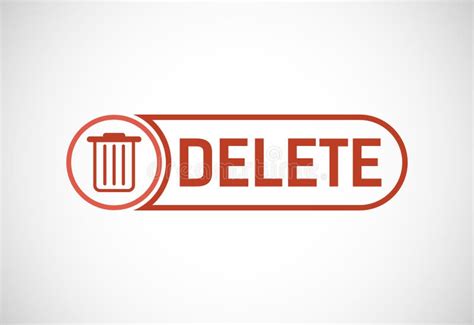 Delete Button Trash Can Bin Symbol Delete Web Icon Vector
