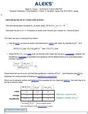Calculating The PH Of A Weak Acid Solution MarkE Yacob10 18 20157 38 42PMPDT GeneralChemistry