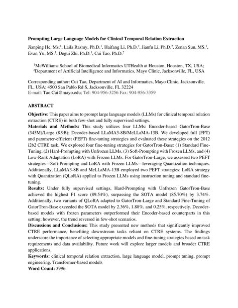 Pdf Prompting Large Language Models For Clinical Temporal Relation