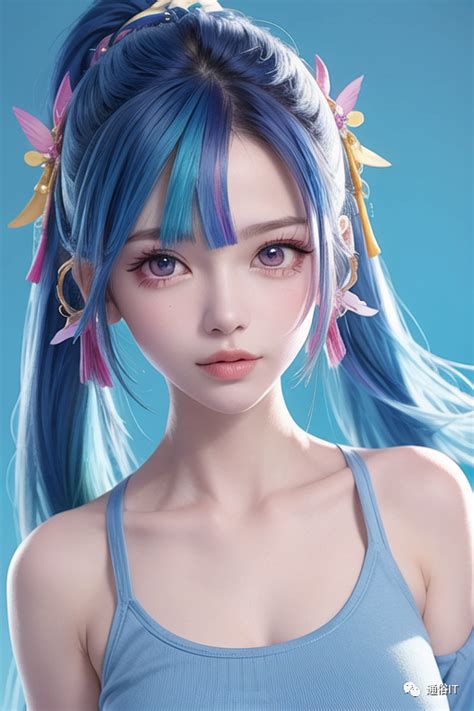 AI绘画之彩虹女孩 可爱头像集合