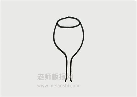 酒杯简笔画图片 酒杯怎么画 老师板报网