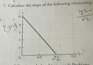 Solved Calculate The Slope Of The Following Relationship Chegg Com