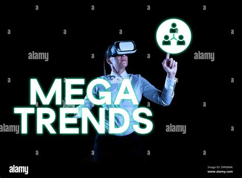 Hand Writing Sign Mega Trends Business Overview Powerful Phenomena