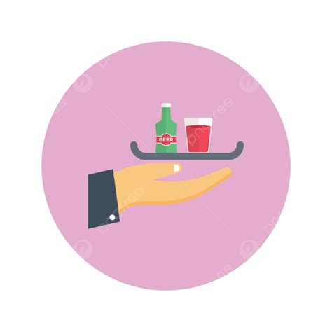 Serve Waiter Outline Lunch Vector Waiter Outline Lunch Png And