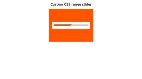 Custom Input Range Css