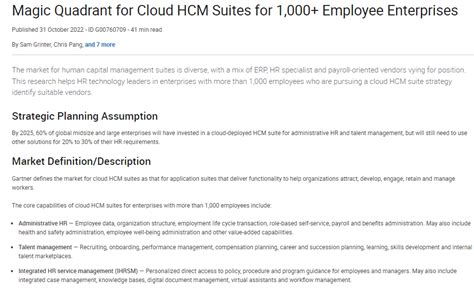 Hcm Gartner Magic Quadrant