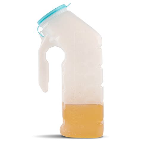 32 Oz Male Urinal With Glow Lid Spill Proof Portable For Hospitals
