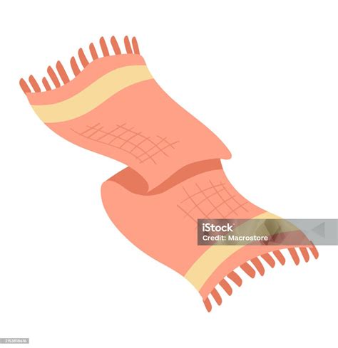 평평한 디자인의 프린지가 있는 비치 타월 일광욕 시간을 위한 여름 액세서리 벡터 일러스트 레이 션이 분리되어 있습니다 0명에 대한 스톡 벡터 아트 및 기타 이미지 Istock