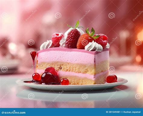 Sugary Delicious Cake Pleasant Delectable Yummy Luscious Tastygenerative Ai Stock Illustration