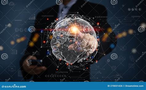 Digital Technology Communication Cyber Global Network Business Big Data And Marketing Concept