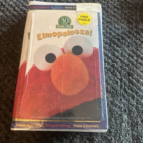 Sesame Street Elmo 1998 Sealed Elmopalooza Vhs New With Free Puzzle 23