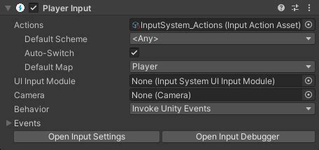 The Player Input Component Input System 1 8 2