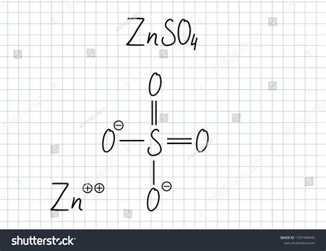 Zinc Sulfate Formula Handwritten Chemical Formula Stock Illustration Shutterstock
