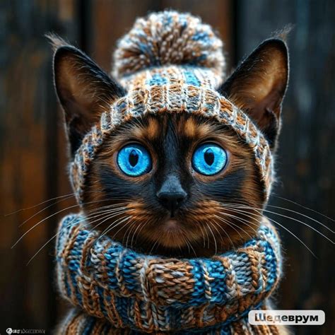 Создать мем котик в шапочке котик в шапке милые котики в шапках Картинки Meme