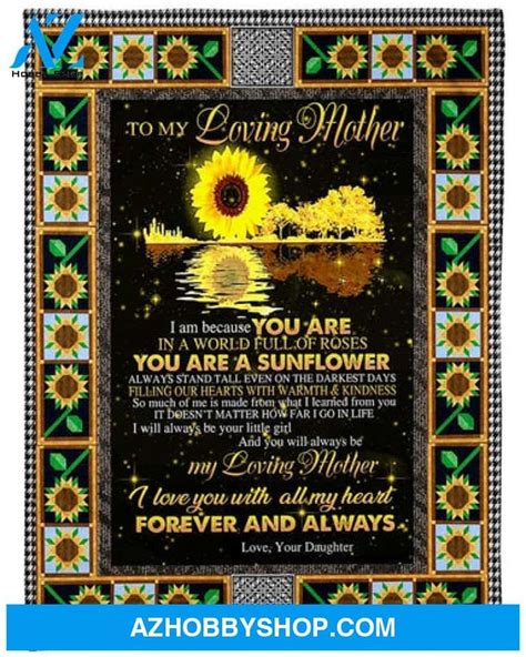 To My Mom You Are A Sunflower Fleece Blanket Quilt Blanket Mothers