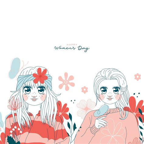 دانلود وکتور روز جهانی زن تصویر طراحی شده با دست دانلود رایگان فایل لایه باز، Psd، وکتور، لوگو