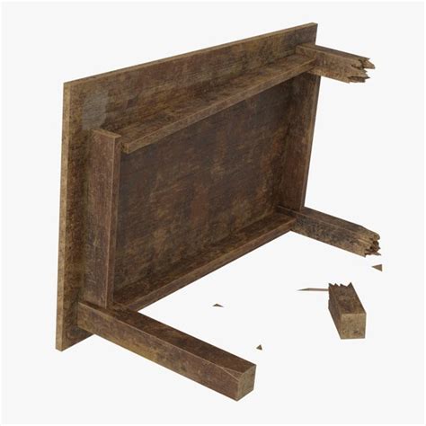 Table Broken Obj Models For Download Turbosquid