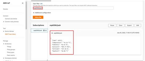 aws iot core with esp8266 and bme280 sensor iot projects ideas