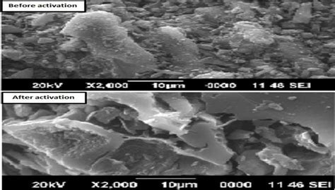Sem Micrographs Of Activated Carbon For Mango Tree Wood Residuesbefore