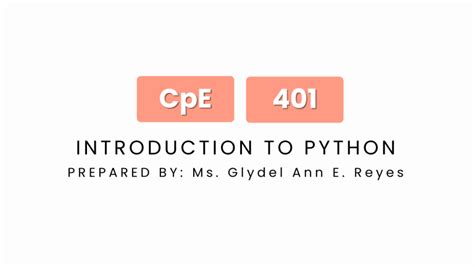 Introduction To Python Programming Syntax Terms Io And Comments