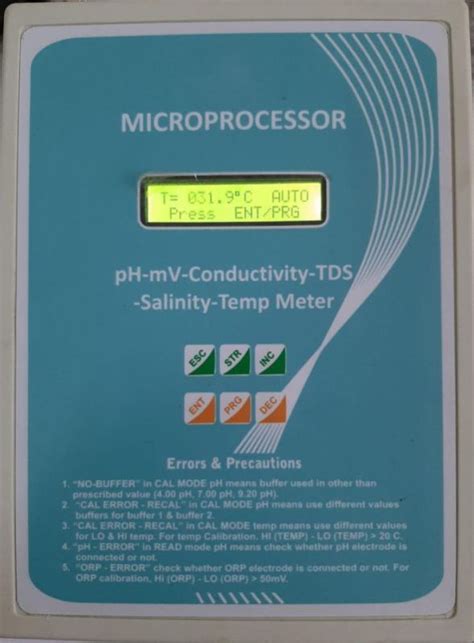 Microprocessor Based Conductivity Tds Salinity Temperature Meter Manufacturer Supplier From Delhi