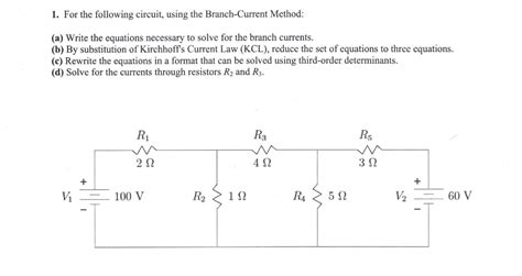 Solved For The Following Circuit Using The Chegg